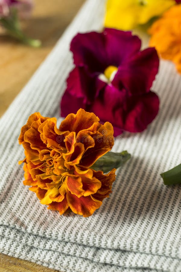 Raw Organic Edible Flowers stock image. Image of beautiful - 91412077