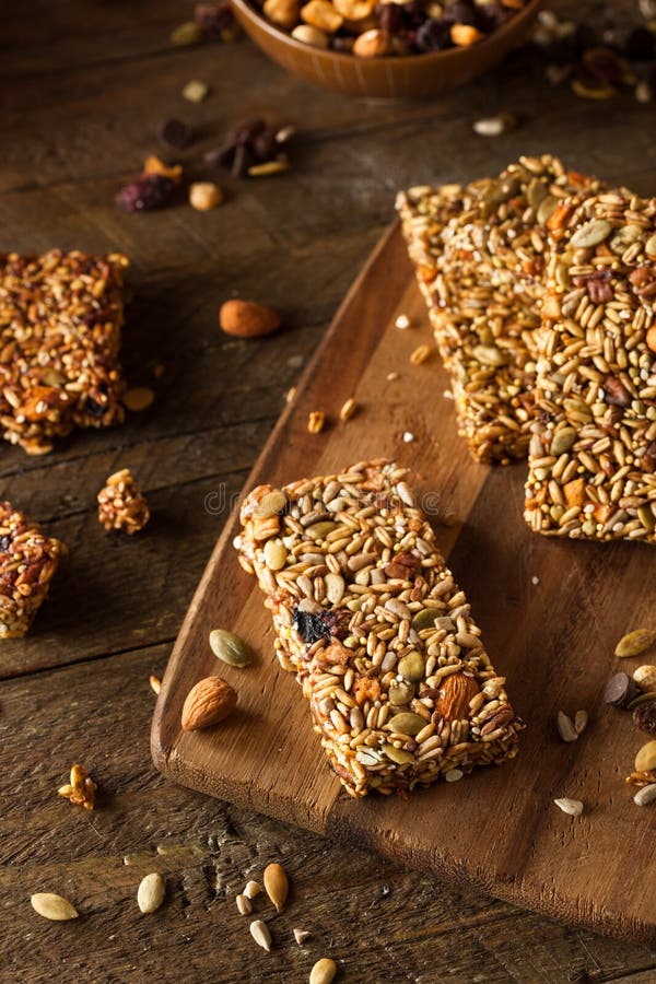 Raw Organic Granola Bars stock image. Image of dessert - 52491289