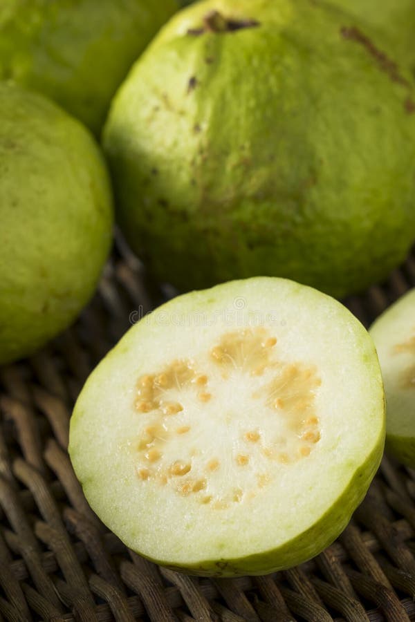 Raw Organic Green Large Guava Stock Image - Image of group, healthy ...