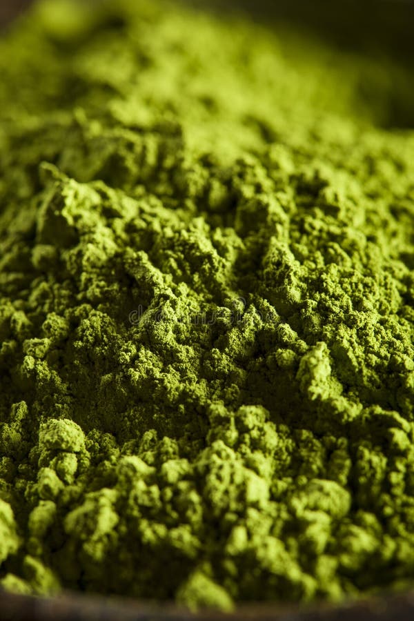 Raw Organic Green Matcha Tea Stock Image - Image of healthy, lifestyle ...