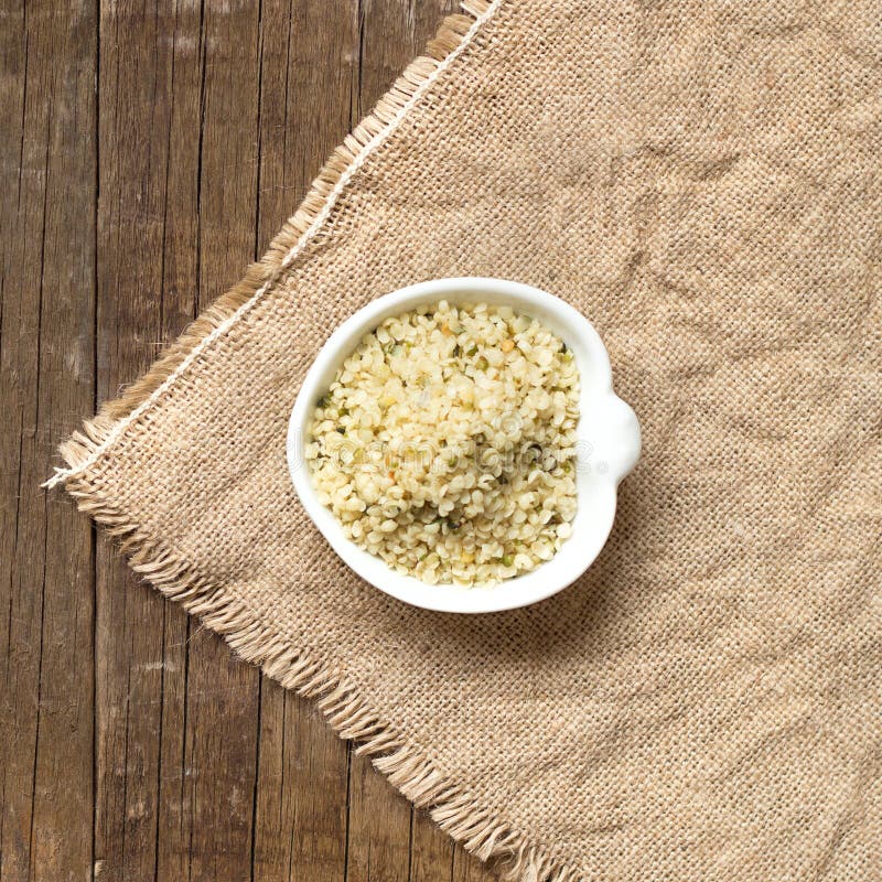 Raw Organic Hemp Seeds in a Bowl Stock Photo - Image of closeup ...