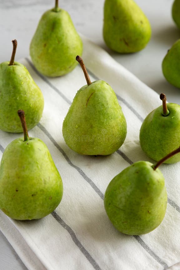 Raw Organic Lucas Pears in a Bunch, Side View Stock Image - Image of ...