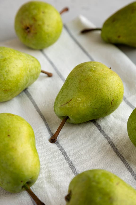 Raw Organic Lucas Pears in a Bunch, Side View Stock Photo - Image of ...