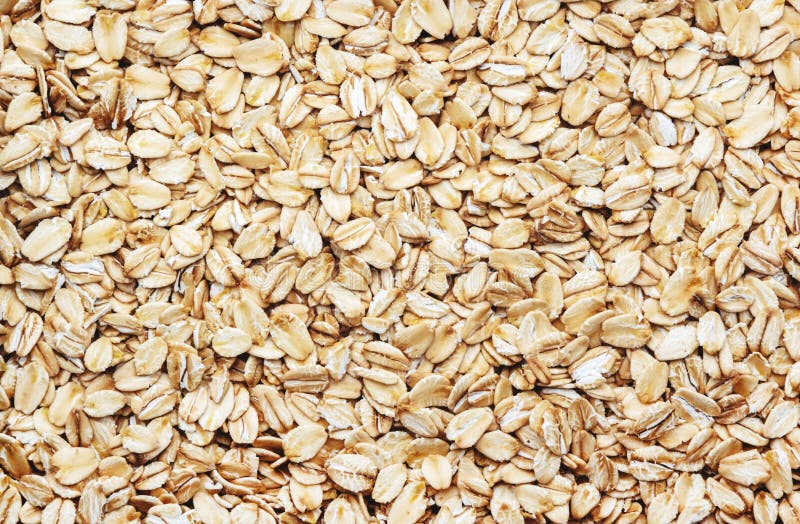 Raw Organic Oatmeal, Food Background Texture, Top View Stock Photo ...