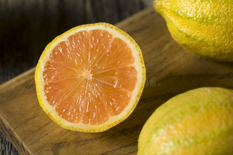 Raw Organic Pink Lemons stock photo. Image of green, orange - 85850318