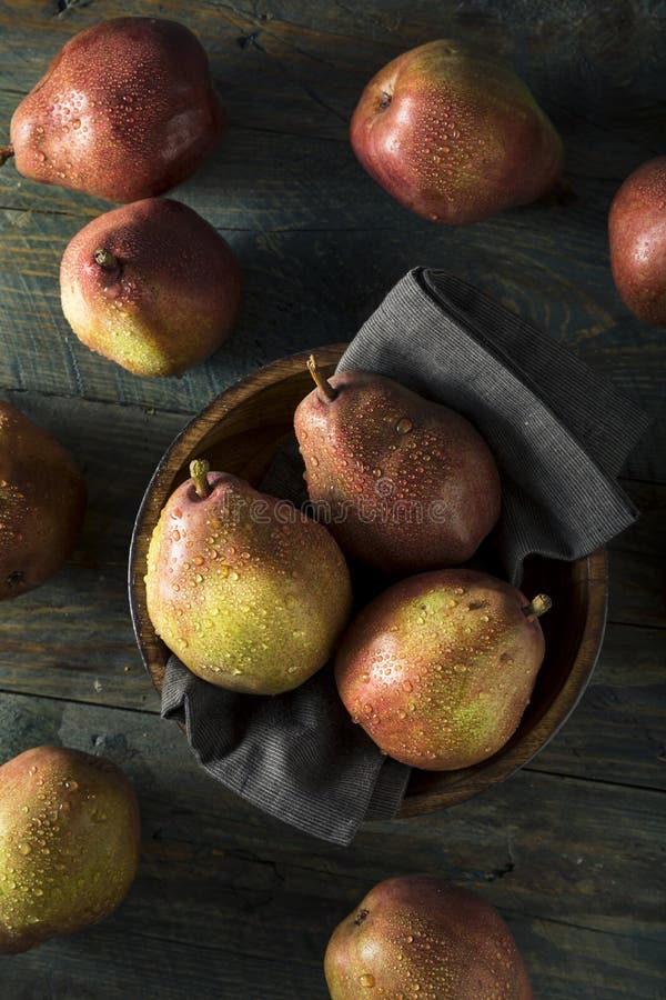 Raw Organic Red Anjou Pears Stock Photo - Image of healthy, ripe: 80141658