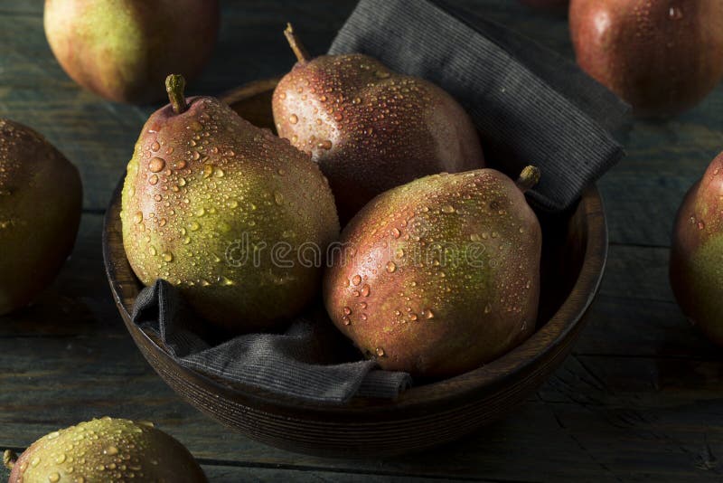 Raw Organic Red Anjou Pears Stock Photo - Image of autumn, fresh: 80142820