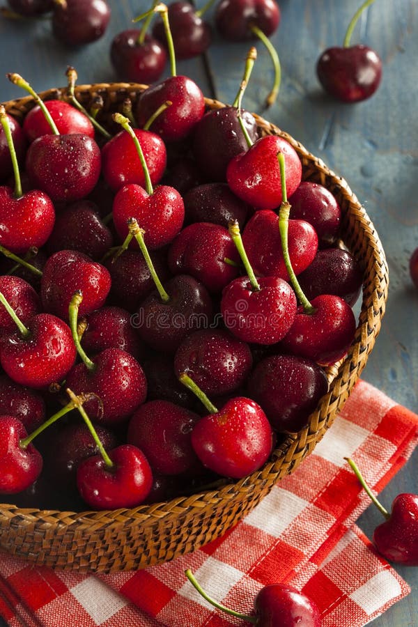 Raw Organic Red Cherries stock image. Image of fresh - 40839345