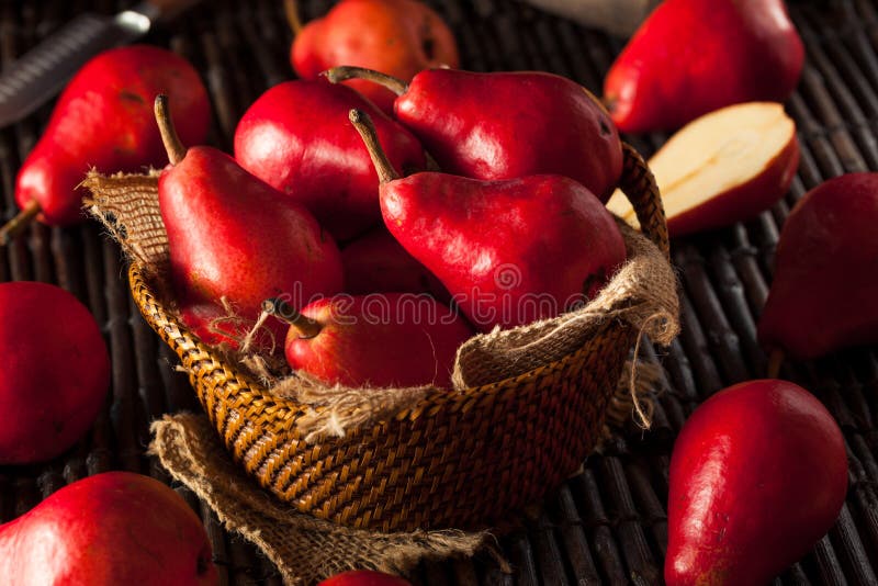 Raw Organic Red Pears stock image. Image of organic, fruit - 61727201