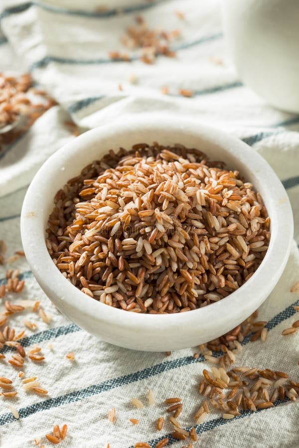 Raw Organic Red Rice stock photo. Image of background - 107858142