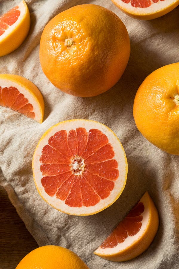 Raw Organic Ruby Red Grapefruit Stock Image - Image of healthy, vitamin ...