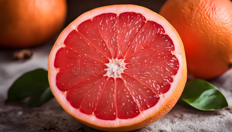 Raw Organic Ruby Red Grapefruit Ready To Eat Stock Illustration ...