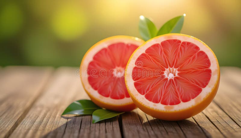 Raw Organic Ruby Red Grapefruit Ready To Eat Stock Illustration ...