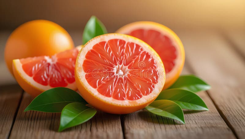 Raw Organic Ruby Red Grapefruit Ready To Eat Stock Illustration ...