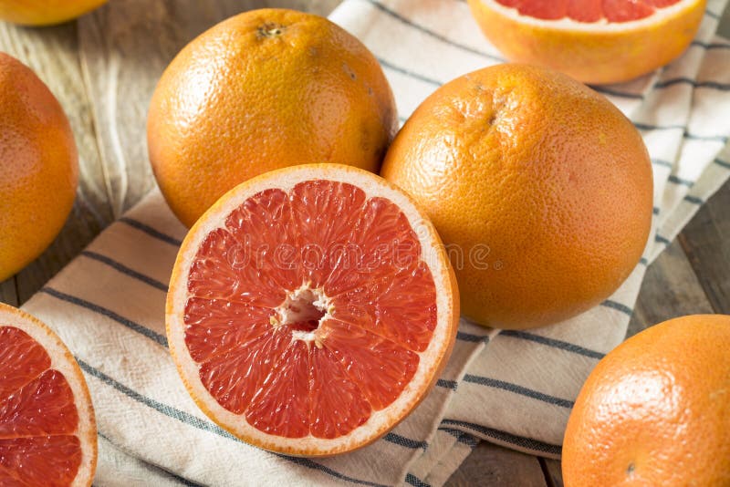 Raw Organic Ruby Red Grapefruits Stock Photo - Image of segment, sour ...