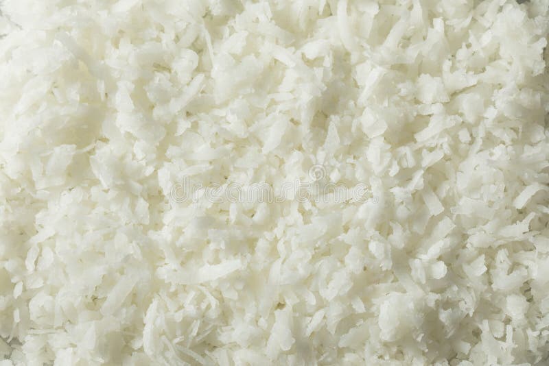 Raw Organic Shredded Coconut Flakes Stock Photo - Image of flake ...
