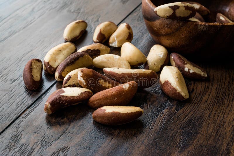 Raw Organic Stack of Brazil Nuts without Shell Stock Image - Image of ...
