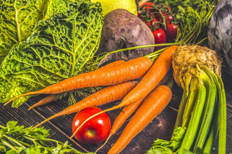 Raw Organic Vegetable , Local Food. Stock Image - Image of garlic ...