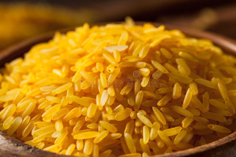 Raw Organic Yellow Saffron Rice Stock Image - Image of cooked, pilaf ...