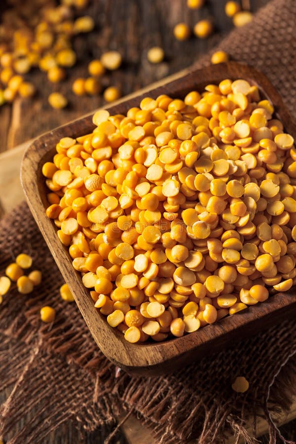 Raw Organic Yellow Split Peas Stock Image - Image of eating, split ...