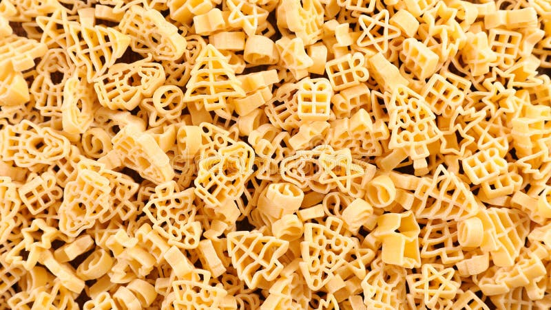 Raw Pasta with Christmas Shape Stock Image - Image of holiday, gift ...