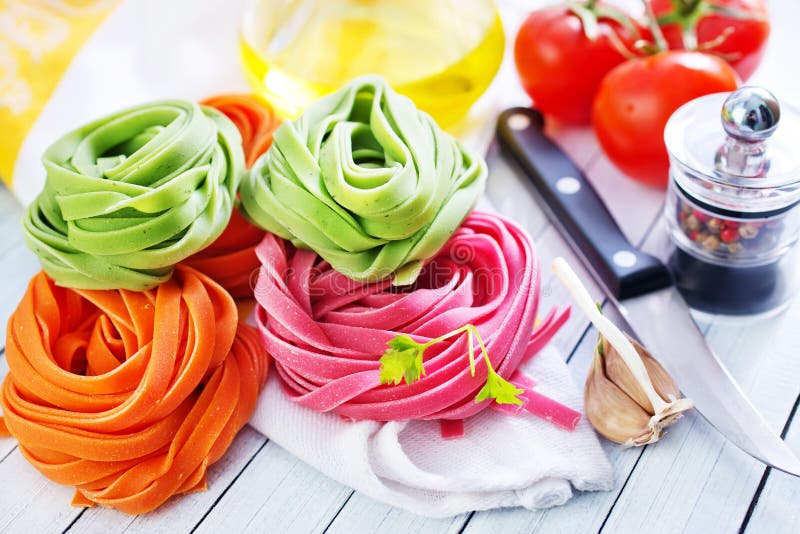 Raw pasta stock image. Image of colorful, color, kitchen - 50960191