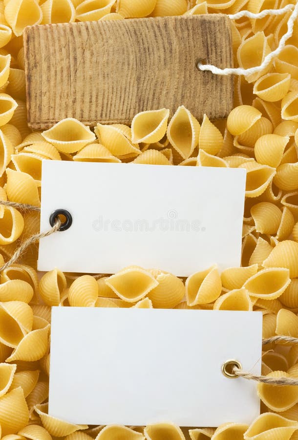 Raw pasta and price tag stock image. Image of product - 22645369