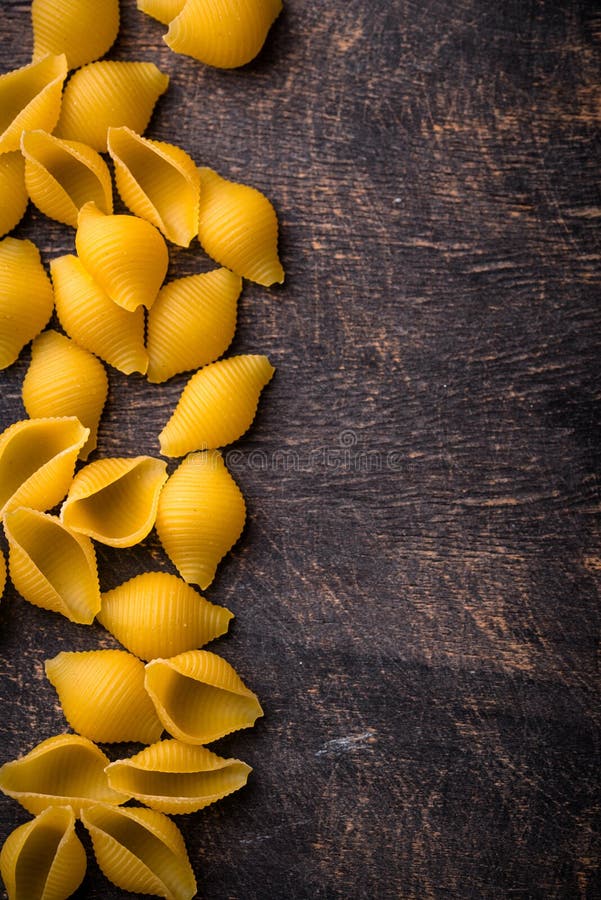 Raw Pasta in Shape of Shells Stock Image - Image of shells, macaroni ...