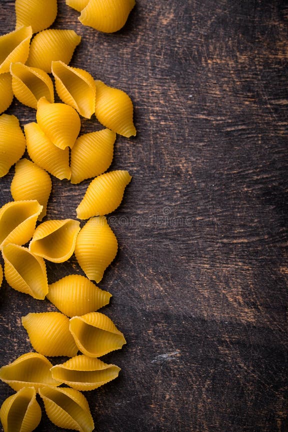 Raw Pasta in Shape of Shells Stock Image - Image of shells, macaroni ...