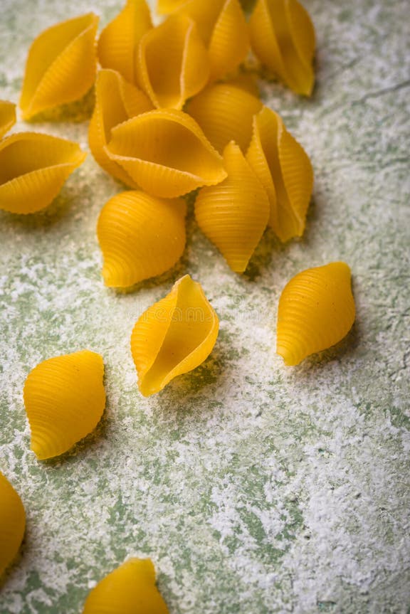 Raw Pasta in Shape of Shells Stock Photo - Image of meal, recipe: 371276536