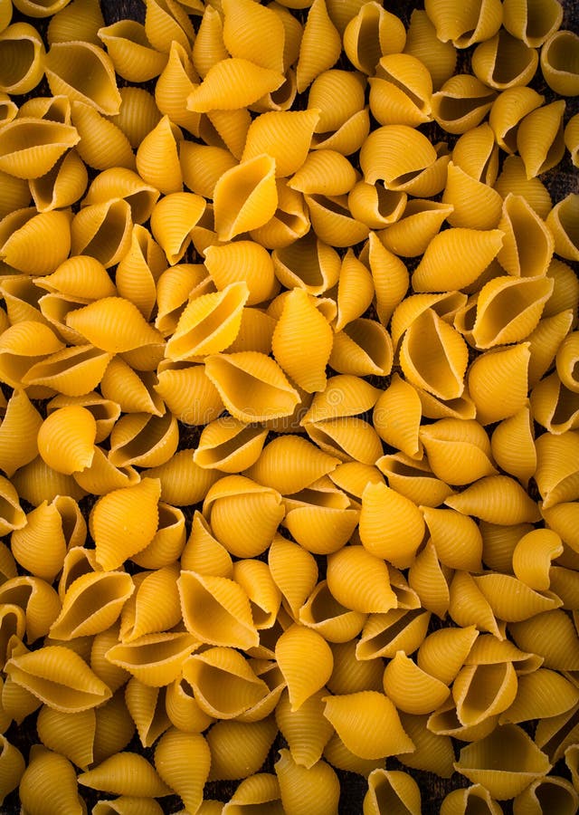 Raw Pasta in Shape of Shells Stock Image - Image of healthy, italian ...