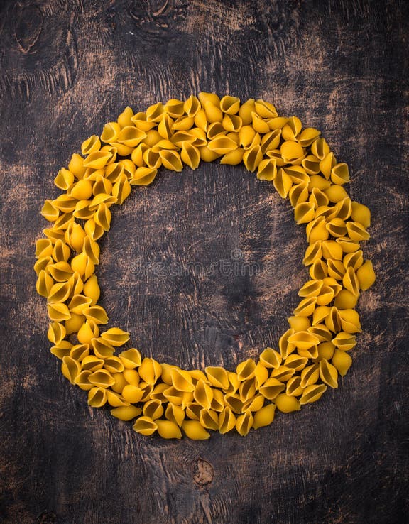 Raw Pasta in Shape of Shells Stock Photo - Image of shells, noodle ...