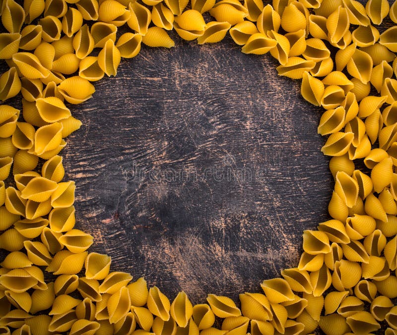Raw Pasta in Shape of Shells Stock Image - Image of pasta, italy: 375948483