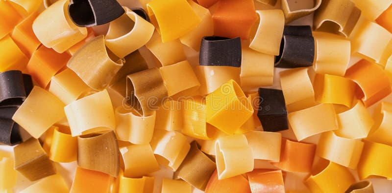 Raw Pasta, Spaghetti Background Flat Lay Top View Stock Photo - Image ...