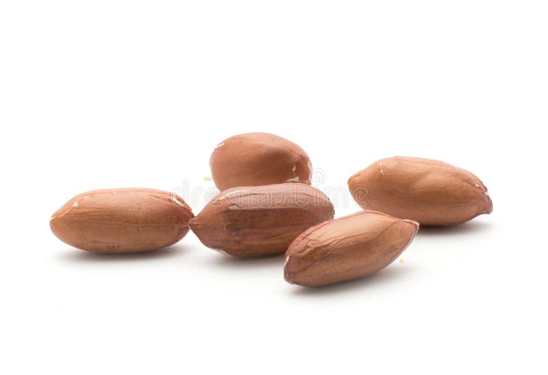 Raw Peanut Isolated on White Stock Image - Image of light, organic ...