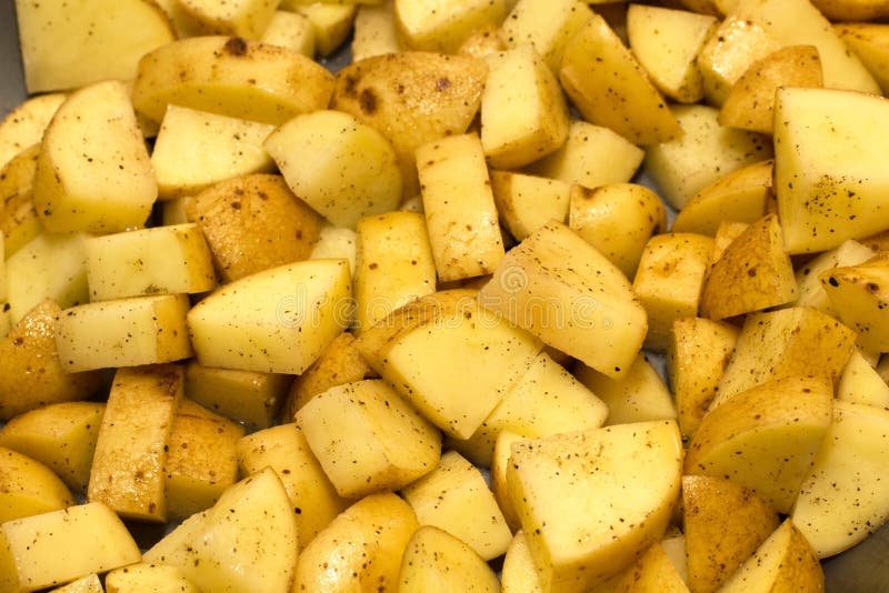 Raw peeled potatoes stock image. Image of golden, dish - 29049241