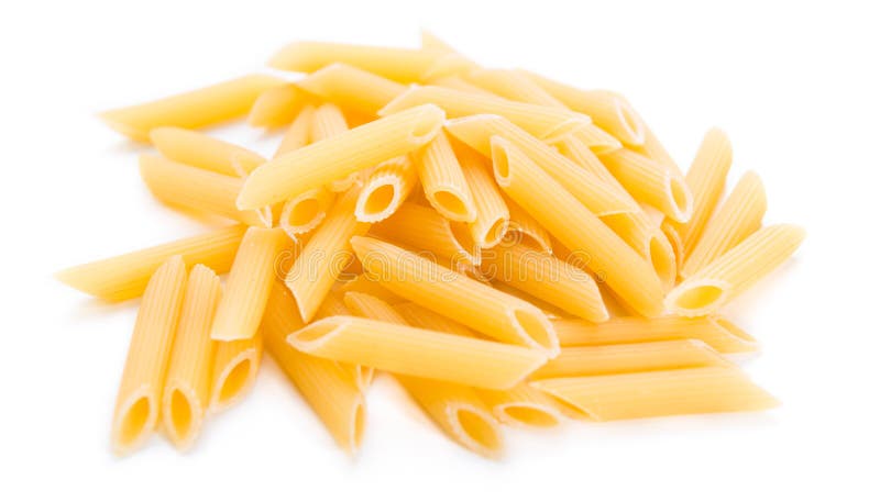 Raw Penne Isolated on White Stock Image - Image of healthy, italy: 45906003