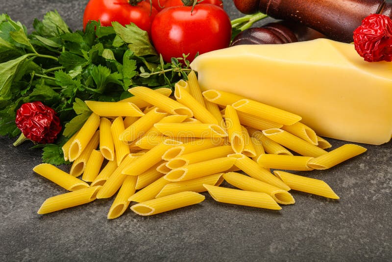 Raw Penne Rigate for Cooking Stock Image - Image of lunch, italian ...