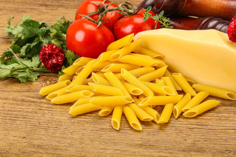Raw Penne Rigate for Cooking Stock Photo - Image of macaroni, penne ...