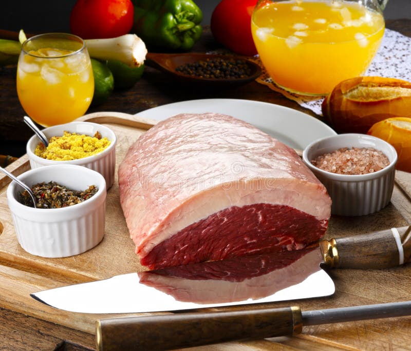 Raw picanha food stock photo. Image of board, healthy - 152231742