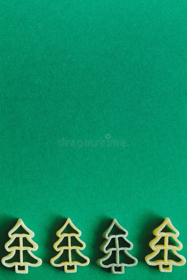 Raw Pine Tree Shaped Pasta. Stock Photo - Image of forest, ornate: 34805504