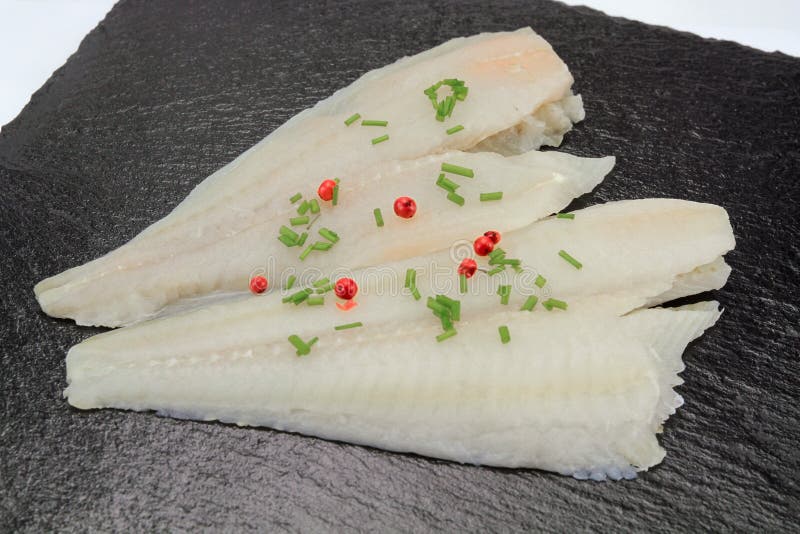 Raw plaice fillet stock image. Image of fresh, ocean - 164032245