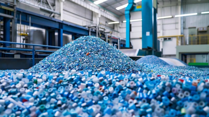 Raw Plastic Pellets in Manufacturing Facility Stock Illustration ...