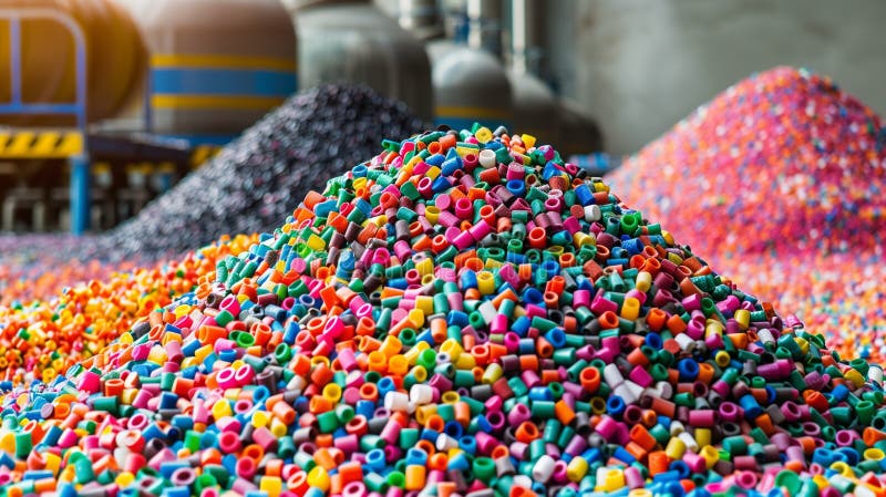 Raw Plastic Pellets in Manufacturing Plant Industrial Plastic ...