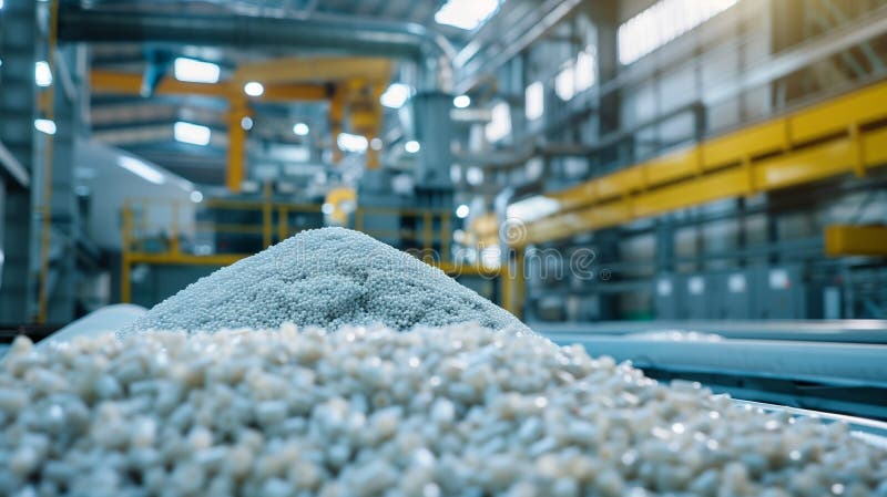 Raw Plastic Pellets in Manufacturing Plant Industrial Plastic ...
