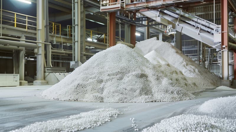 Raw Plastic Pellets in Manufacturing Plant Industrial Plastic ...