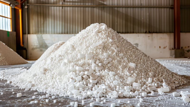 Raw Plastic Pellets in Manufacturing Plant Industrial Plastic ...