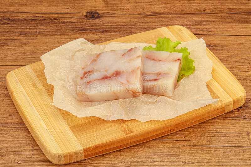 Raw Pollock Fish Fillet for Cooking Stock Photo - Image of food ...