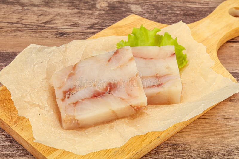 Raw Pollock Fish Fillet for Cooking Stock Image - Image of cooking ...