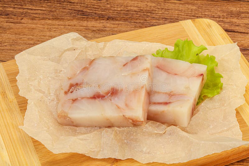 Raw Pollock Fish Fillet for Cooking Stock Image - Image of isolated ...